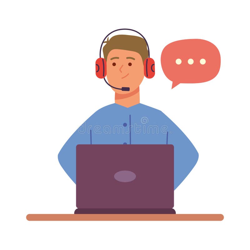 Customer support person stock vector. Illustration of network - 312150044
