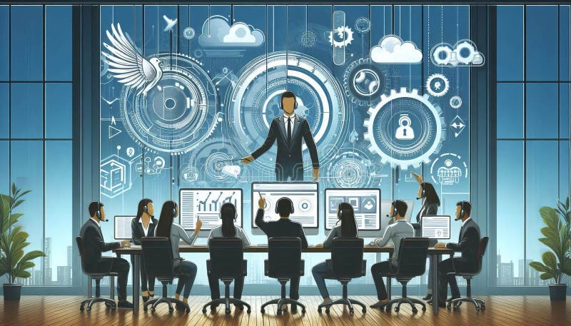 Customer Support Process Improvement Review a Meeting To Evaluat Stock ...