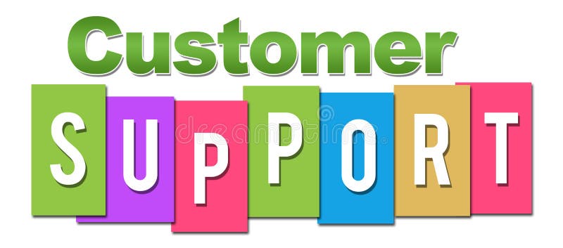 Customer Support Green Blue Comment Symbol Block Stock Illustration ...
