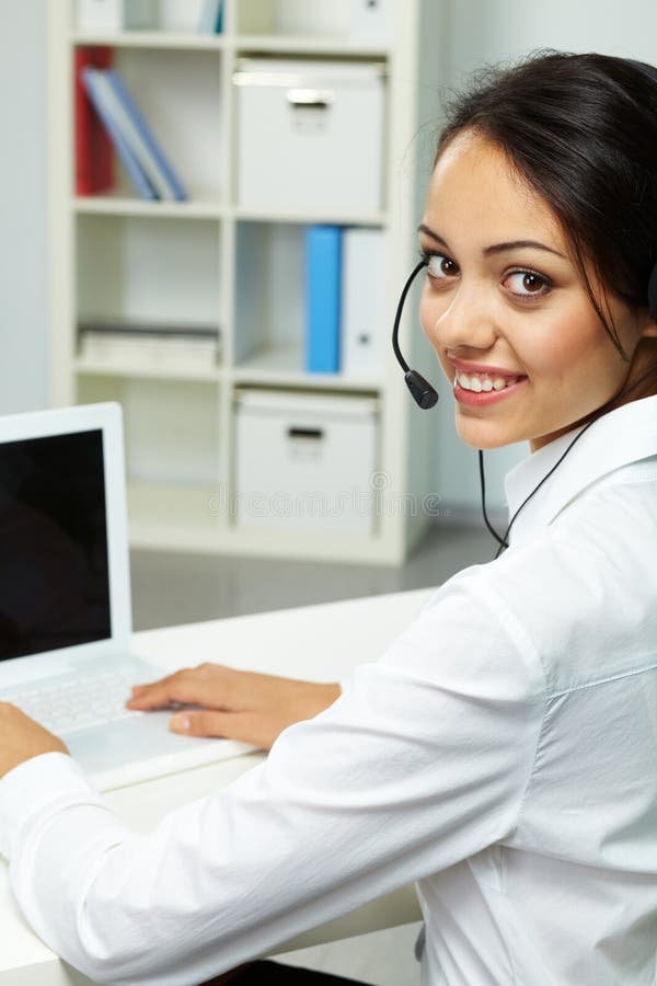 Customer Support Representative Stock Photo - Image of businesswoman ...