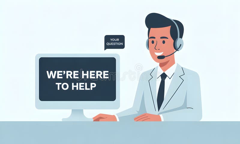 Customer Support Representative Stock Illustration - Illustration of ...