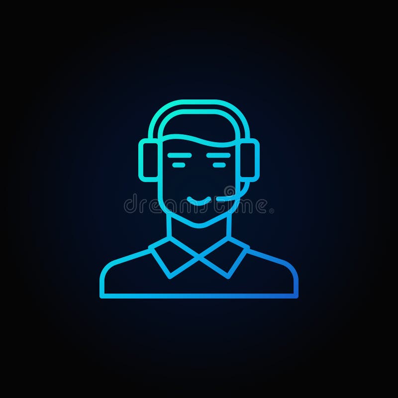 Blue Customer Service Round Illustration - Vector Customer Support And ...