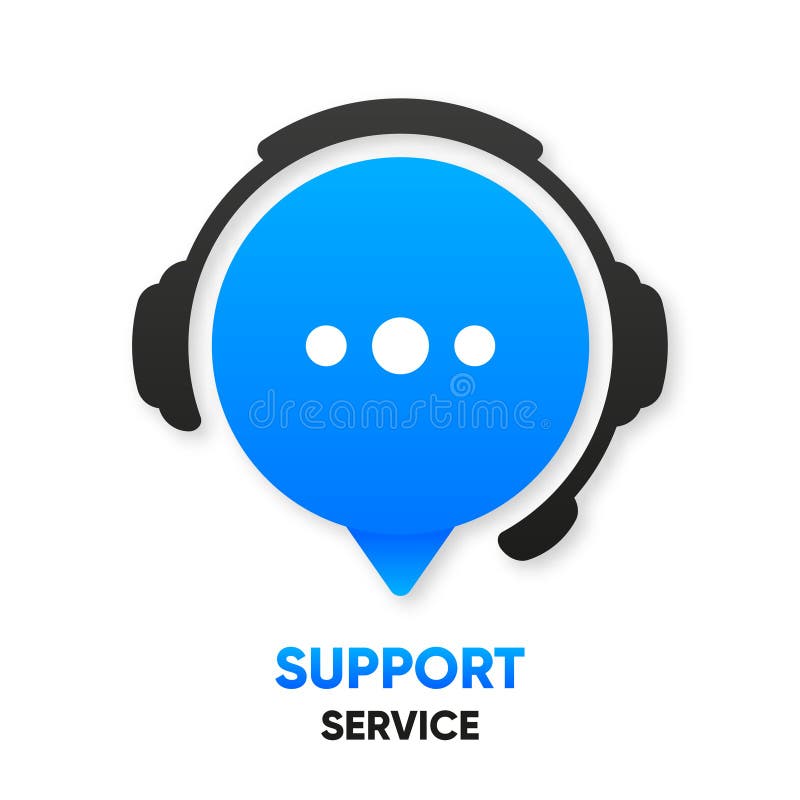 Customer Support Service. Chat Icons. Call Center Logo. Hotline Concept ...