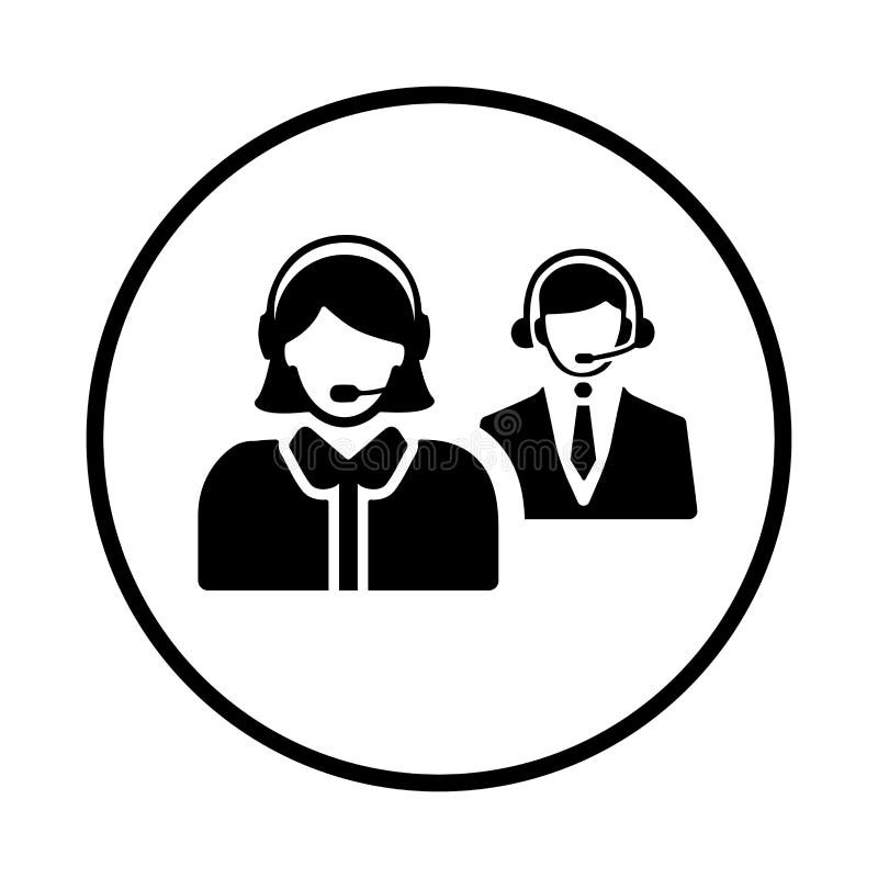 Customer, Support, Service Icon. Black Vector Design. Stock ...