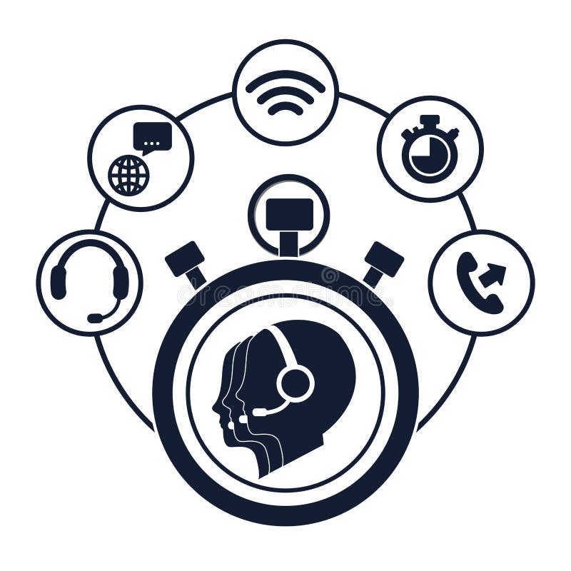 Customer Support Service Icons Stock Vector - Illustration of icons ...