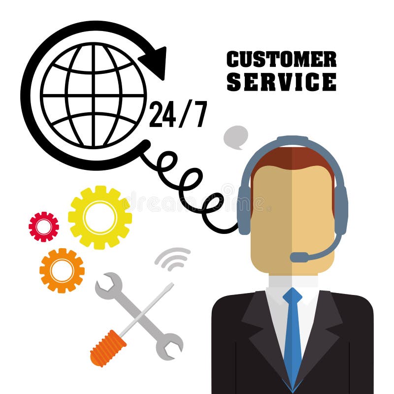 Customer Support Service Icons Stock Vector - Illustration of ...