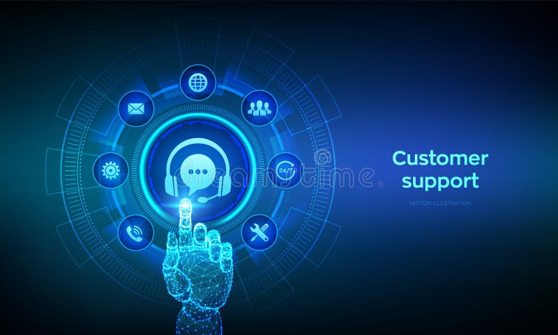 Customer Support Service Technology Concept. Technical Support ...