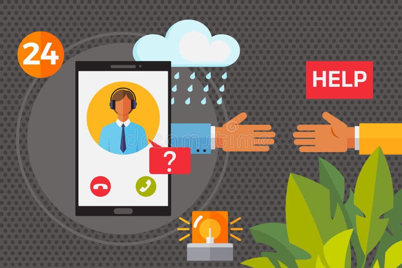 Customer Support Service Web Banner, Live Remotely Helpline ...