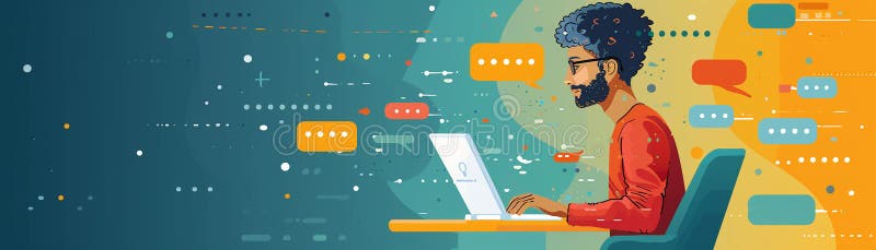 Customer Support Specialist Resolving Issues Via Live Chat the Chat ...