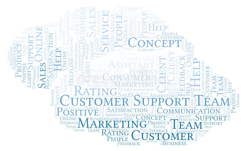 Customer Support Team Word Cloud. Stock Illustration - Illustration of ...