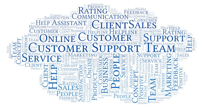 Customer Support Team Word Cloud. Stock Illustration - Illustration of ...