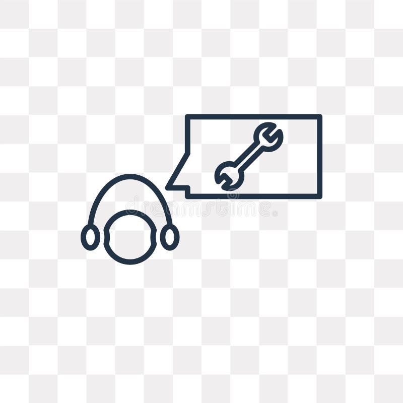 Customer Vector Icon Isolated on Transparent Background, Linear Stock ...