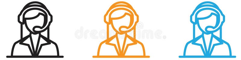 Customer Support Vector Logo Set Collection for Web App Ui Stock Vector ...