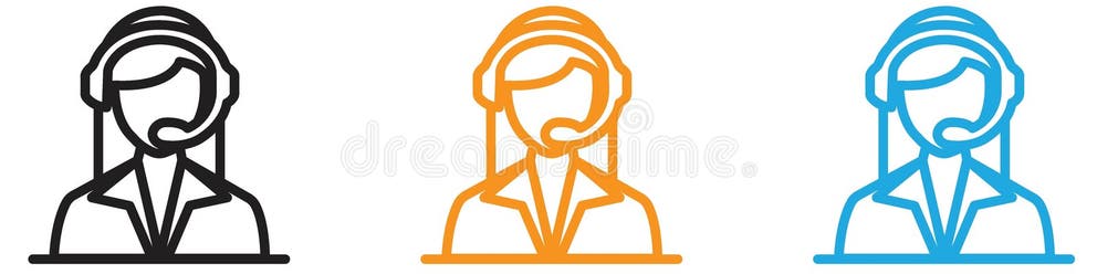 Customer Support Vector Logo Set Collection for Web App Ui Stock Vector ...