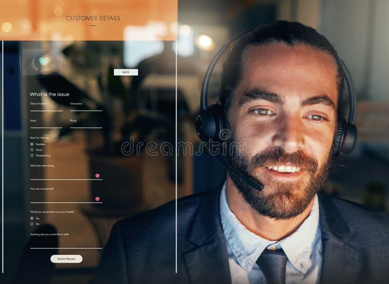 Customer Support, Web Help and Tech Ux Data on a 3d, Futuristic ...