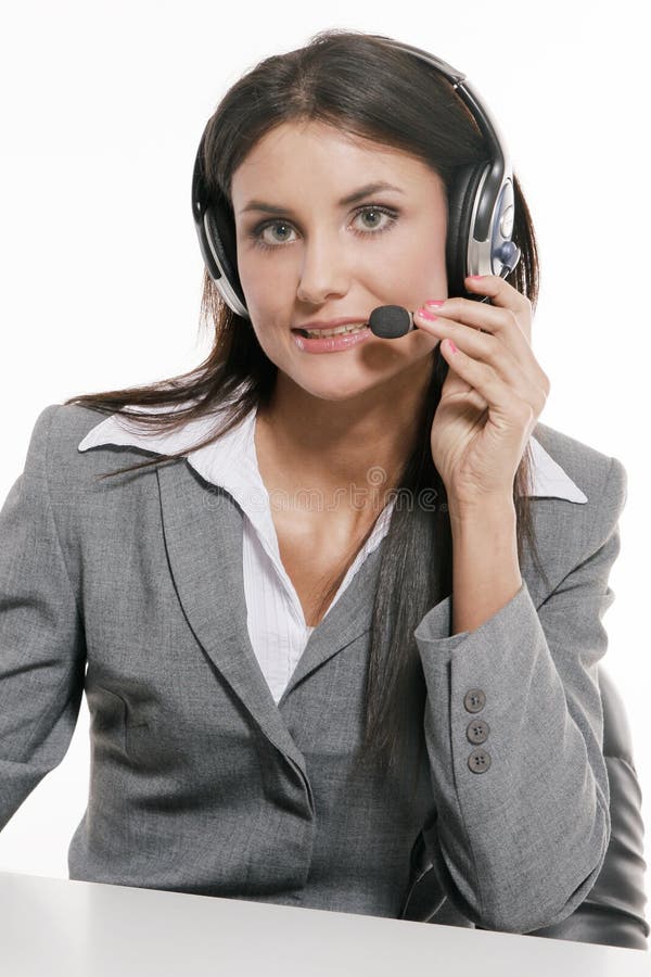 Customer Support on White Background Stock Photo - Image of computer ...