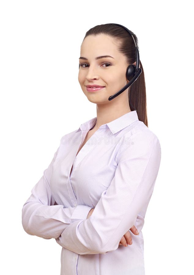 Customer support on white stock photo. Image of occupation - 113217584
