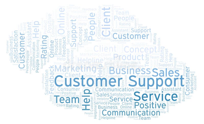 Customer Support Word Cloud. Stock Illustration - Illustration of ...