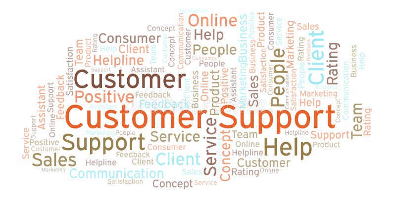Customer Support Word Cloud. Stock Illustration - Illustration of ...