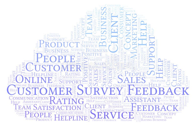 Customer Survey Feedback Word Cloud. Stock Illustration - Illustration ...
