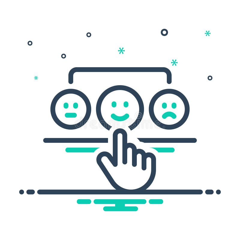 Mix Icon for Customer Survey, Customer Andreaction Stock Vector ...