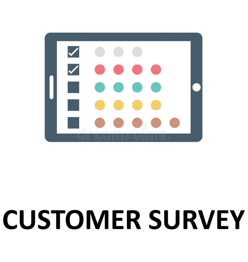 Customer Survey Isolated Color Vector Illustration Icon Stock Vector ...