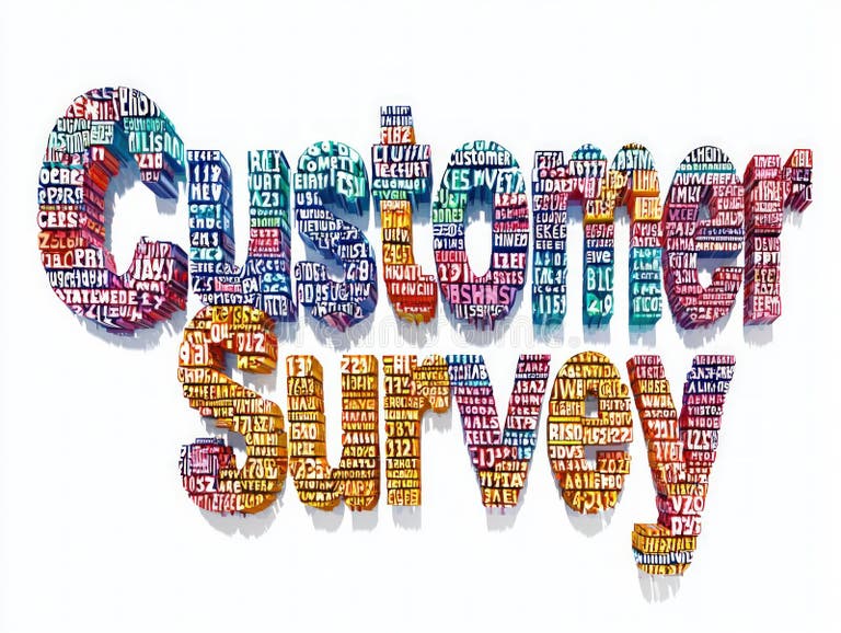 Customer Survey Typography Text Stock Photo - Image of customer ...