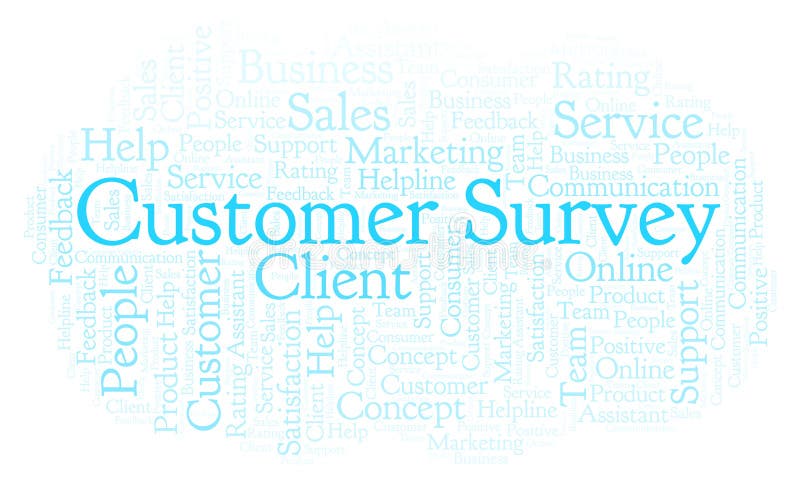 Customer Survey Word Cloud. Stock Illustration - Illustration of cloud ...