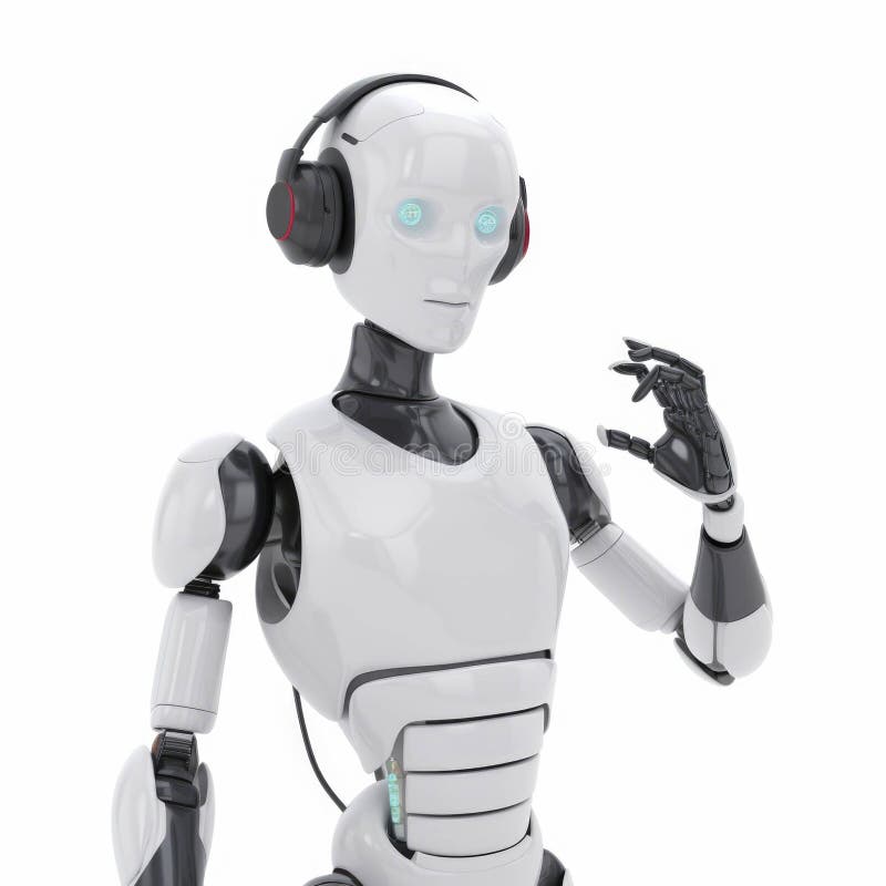 A Customer Talking with a Robotic Avatar Wearing a Customer Support ...