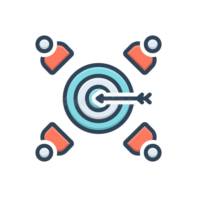 Color Illustration Icon for Customer Target, Regular Shopper and ...