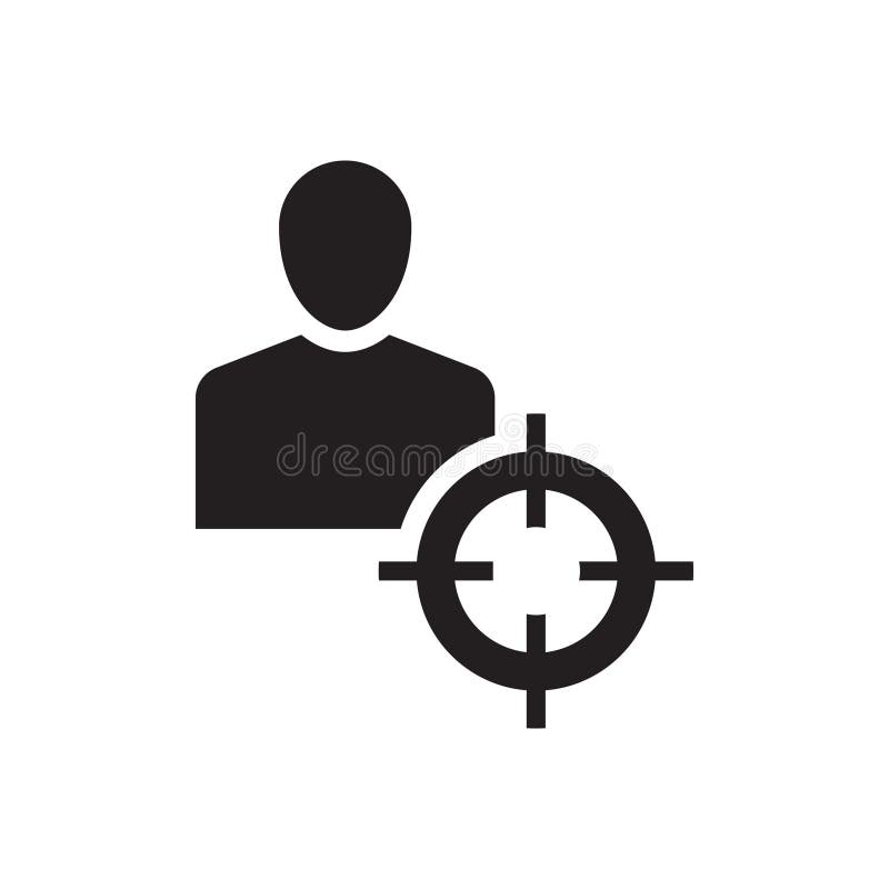 Customer Target Icon - Man Target Icon Stock Vector - Illustration of ...