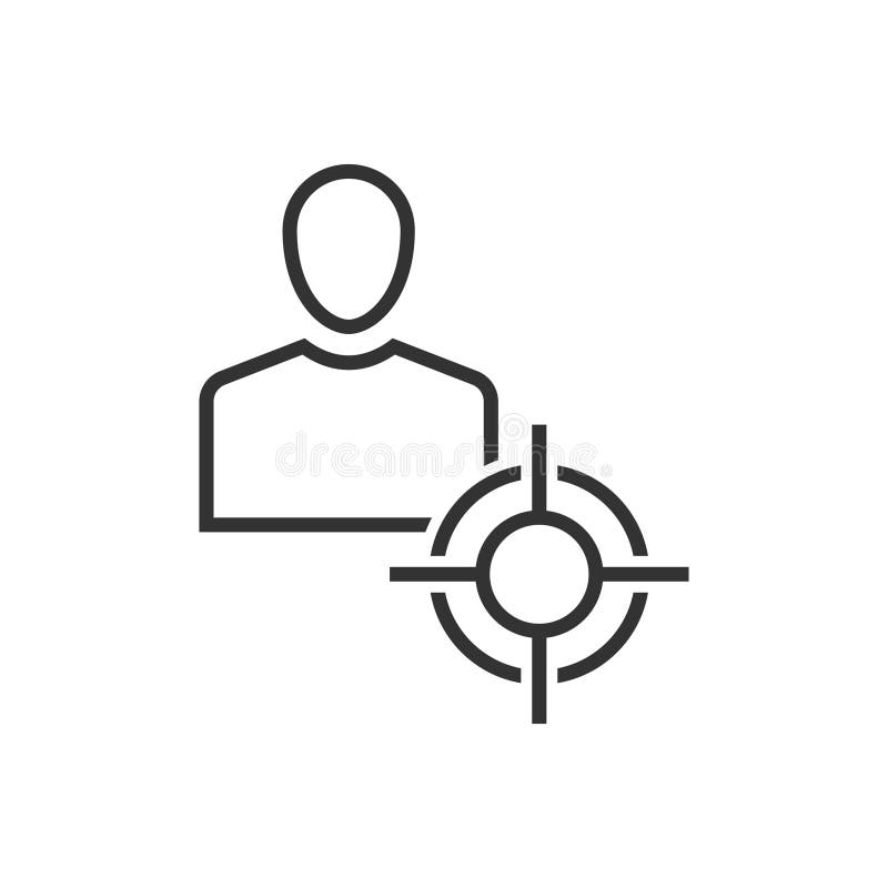 Customer Target Icon - Man Target Icon Stock Vector - Illustration of ...