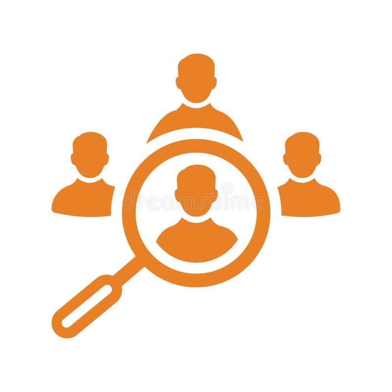 Customer, Target, Search Icon. Orange Vector Sketch Stock Vector ...