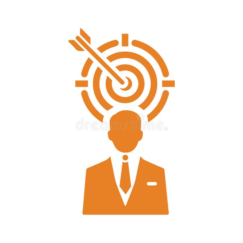 Customer, Target, User, Man Icon. Orange Vector Design Stock Vector ...