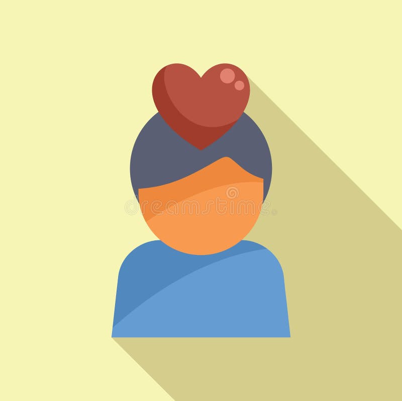 Customer Thinking about Love with a Heart Over His Head Stock Vector ...