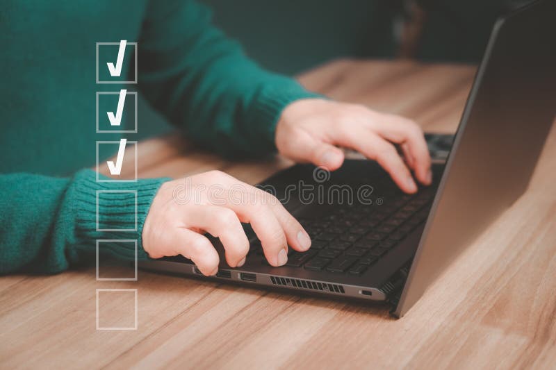 Customer Tick Correct Sign Mark for Document Approval and Checklist ...