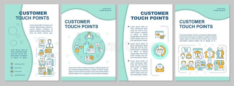 Customer Touch Points Mint Brochure Template Stock Vector ...