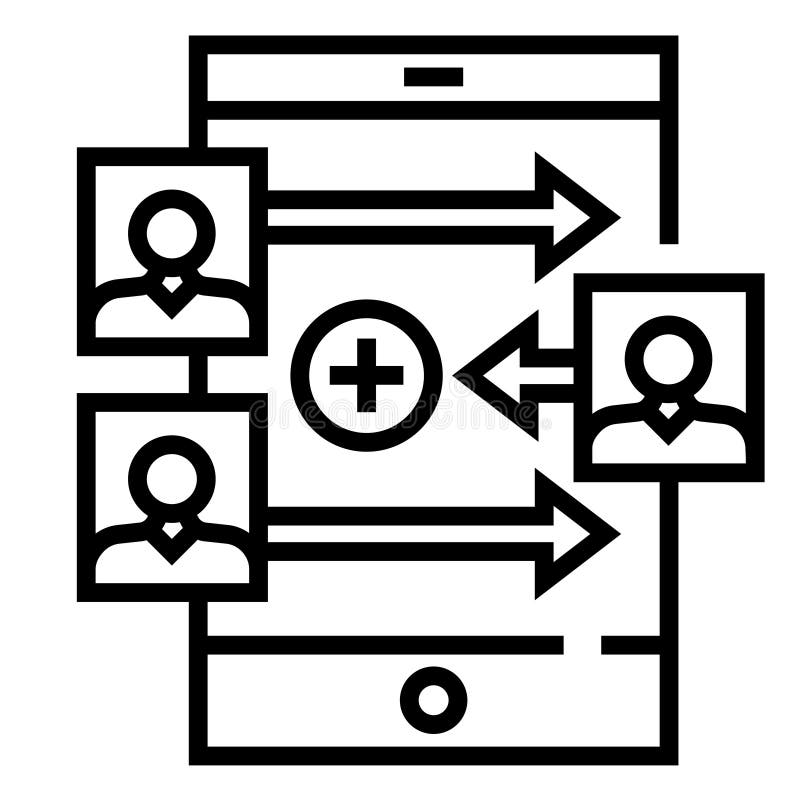Customer Traffic Line Illustration Stock Vector - Illustration of ...