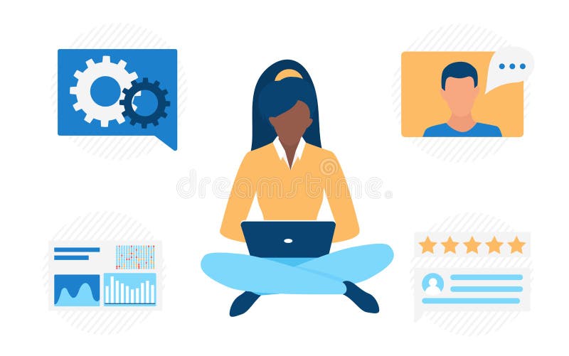 Customer User Technical Support Advice Service Stock Vector ...