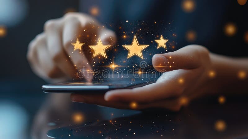 Customer Rating Mobile App with Star Review, Top-Notch Service Feedback ...