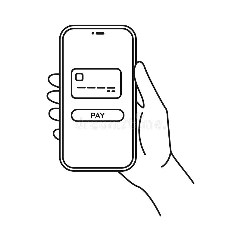 Customer Using Mobile Application for Online Payment Using Debit or ...