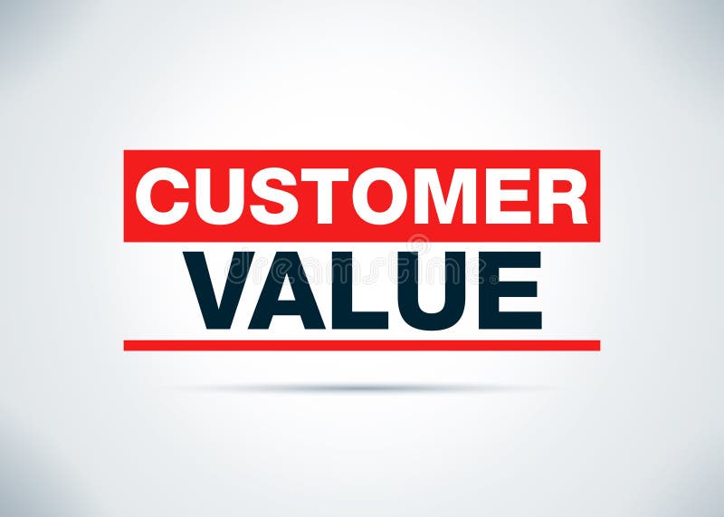 Customer Value Abstract Flat Background Design Illustration Stock ...