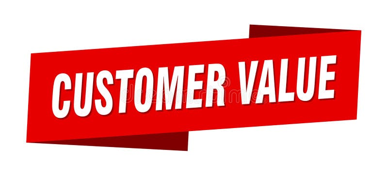 Customer Value Banner Template. Customer Value Ribbon Label Stock ...