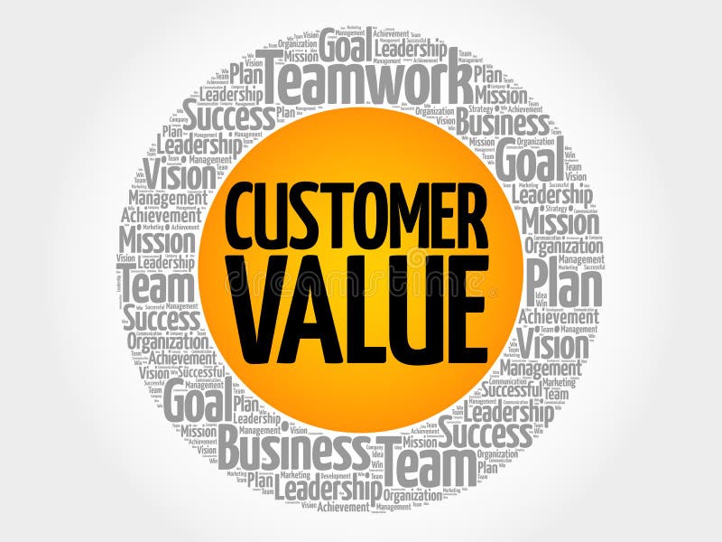Customer Value circle stock illustration. Illustration of client ...