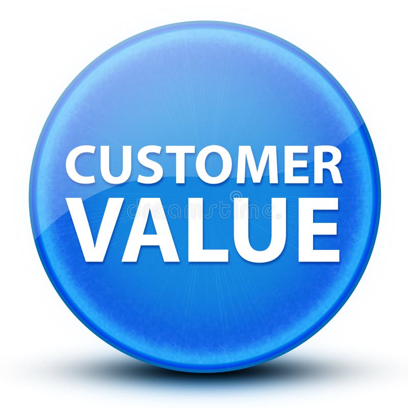 Customer Value Eyeball Glossy Elegant Blue Round Button Abstract Stock ...