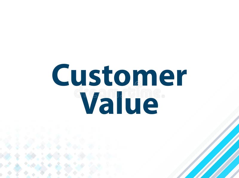 Customer Value Modern Flat Design Blue Abstract Background Stock ...