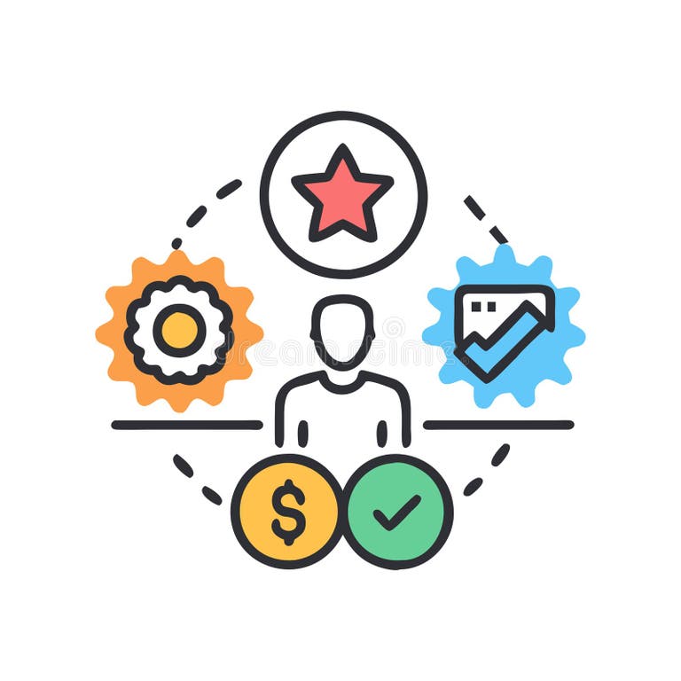 Customer Value Proposition Visual Icon Stock Vector - Illustration of ...