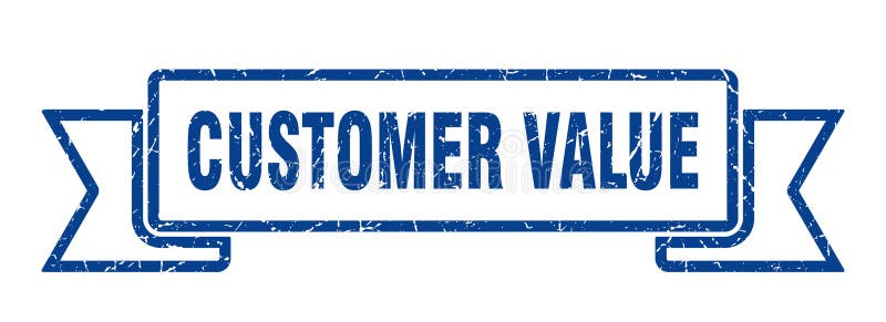 Customer value ribbon. stock vector. Illustration of ribbon - 189692784