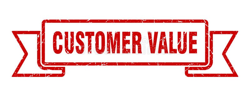 Customer value ribbon. stock vector. Illustration of band - 189719423