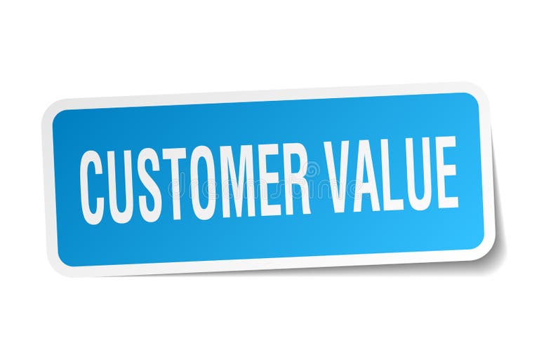 Customer Value Square Sticker Stock Vector - Illustration of vector ...